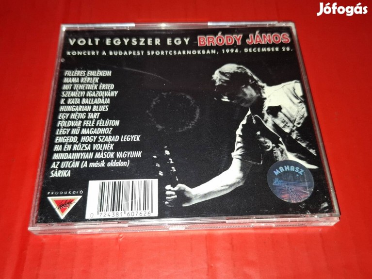Bródy János Volt egyszer egy koncert Cd 1995 - VIII. kerület, Bakelit ...