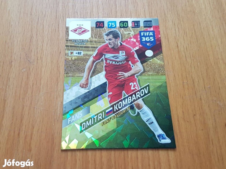 Fifa 365 2017/18 Panini 317 FC Spartak Moskva Dmitri Kombarov fans fan ...