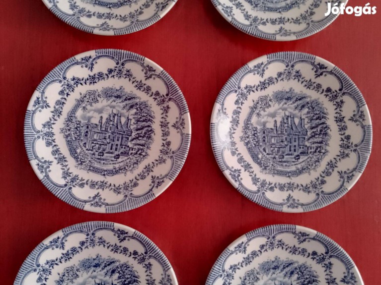 Kék mintás angol porcelán csészealj szett - Ironstone - Mezőtúr ...