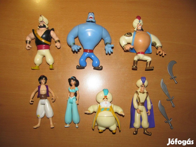 Régi Disney féle Aladdin rajzfilm figura kupac egyben (1992, Mattel ...