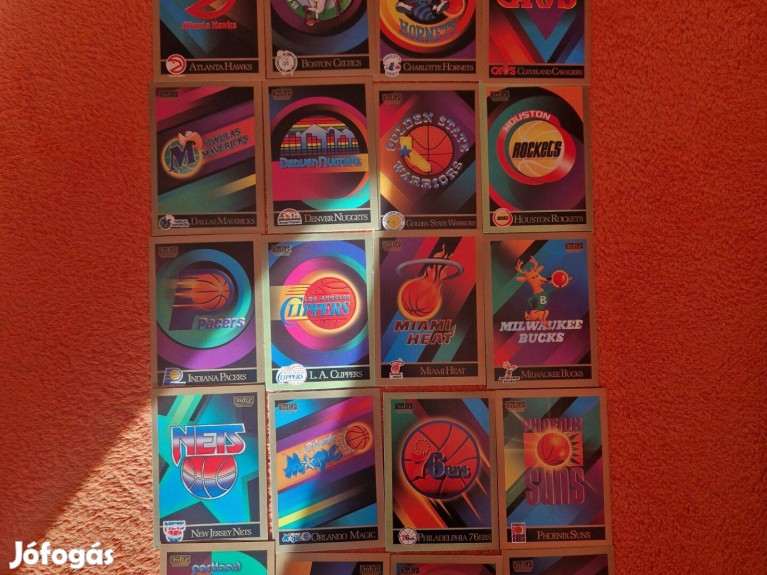 Skybox 1990-91 Team logo kosaras kártyák 20db - XI. kerület ...