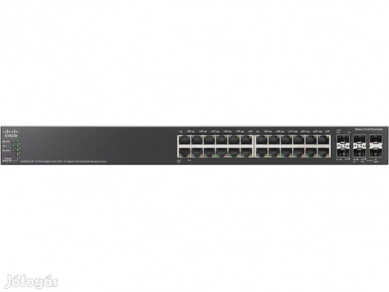 Tuti ajánlat! Cisco SG500X-24P-K9 Gigabit POE switch számlával, garanc ...