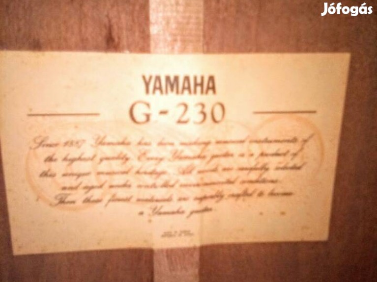 Yamaha G-230 Taiwan Full Sitka Spruce 4/4 Vintage Maestro Guitar - IX. kerület, Pengetős ...