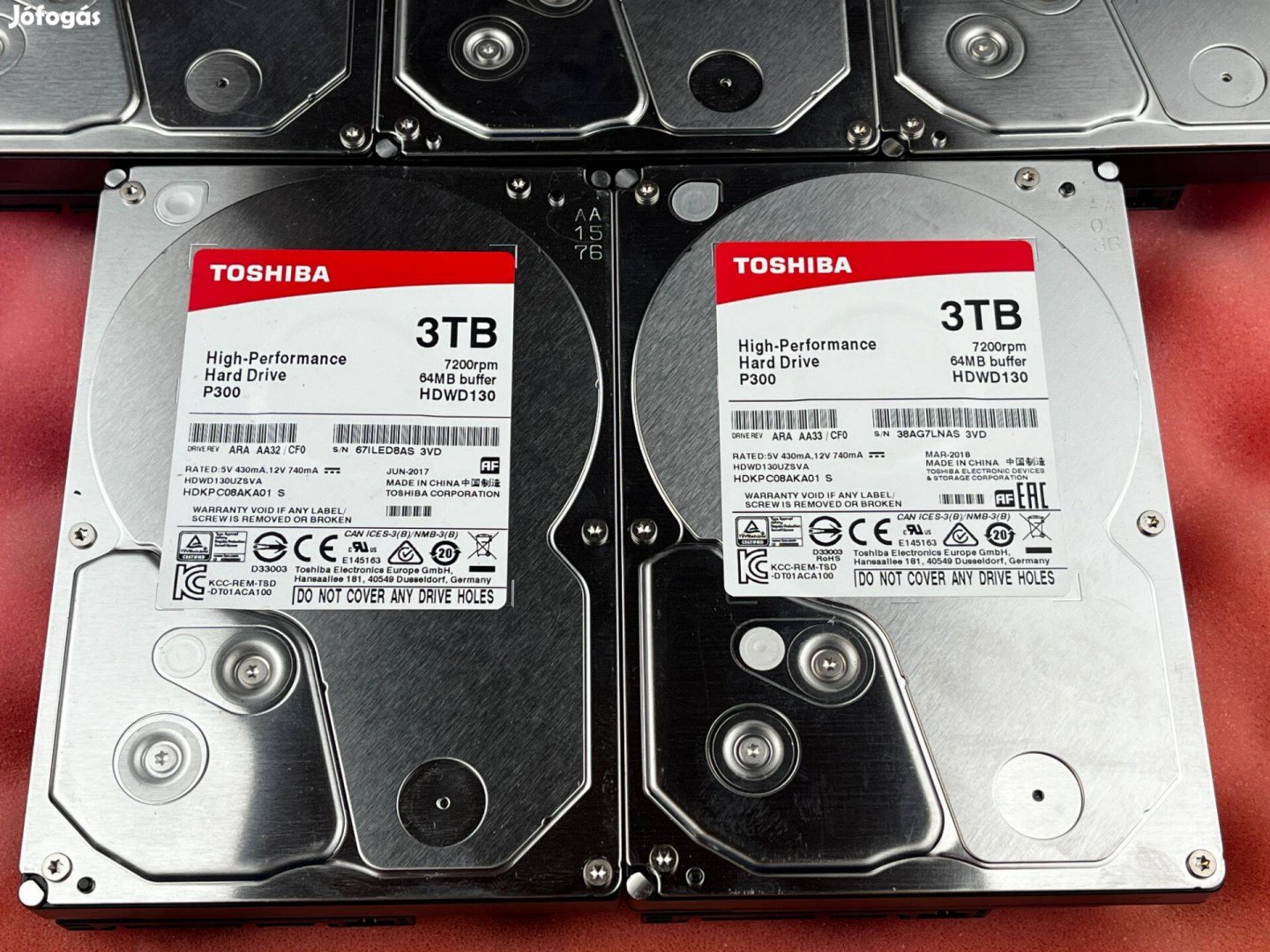 15TB 5x 3TB HDD Toshiba P300 Desktop, Szerver, NAS Merevlemez - Szeged, Adattároló, merevlemez ...