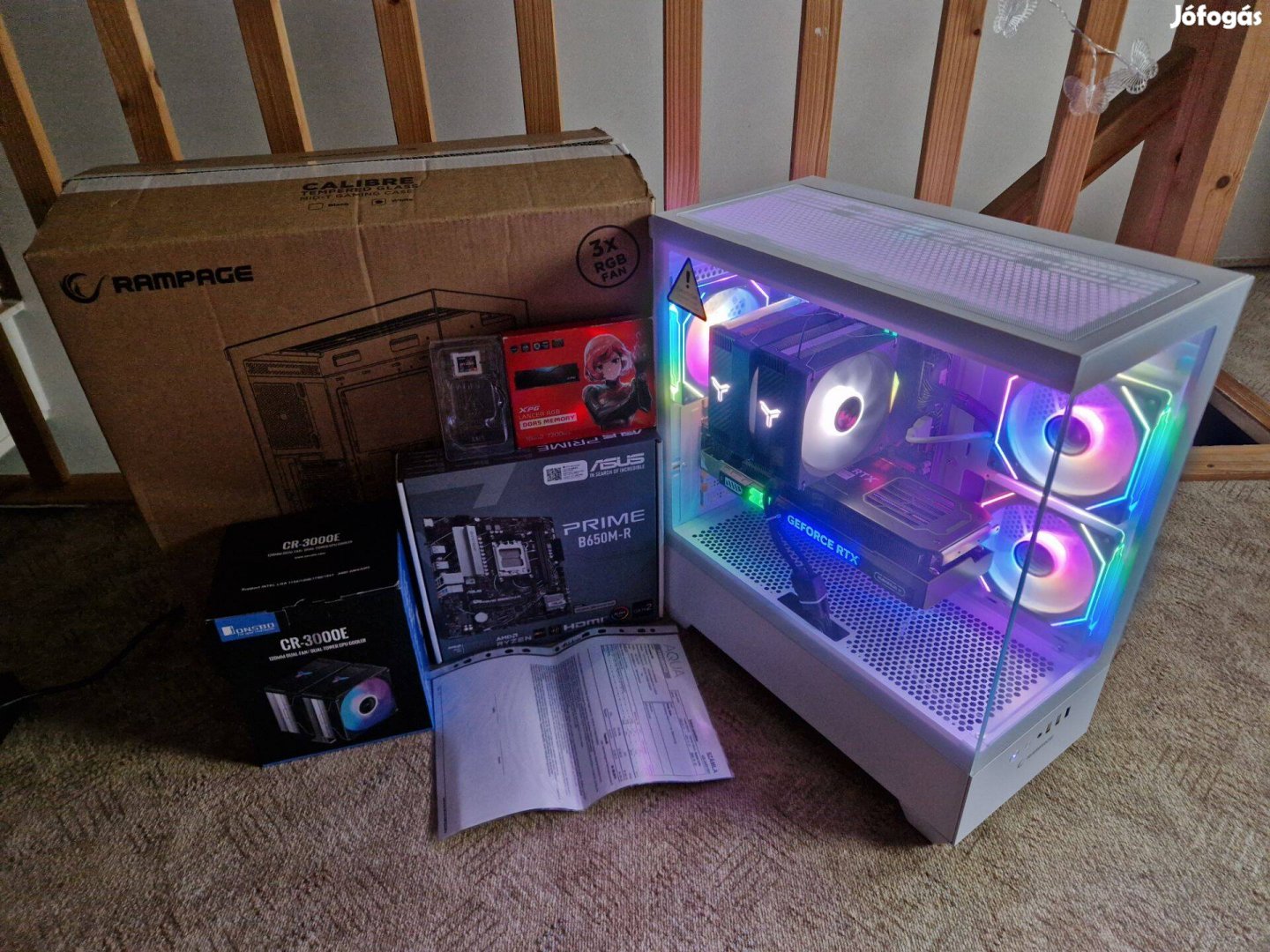 4K White Gamer PC-Asus PRIME B650/AMD Ryzen 5 7600X/Rtx4070TI 12GB/32G ...