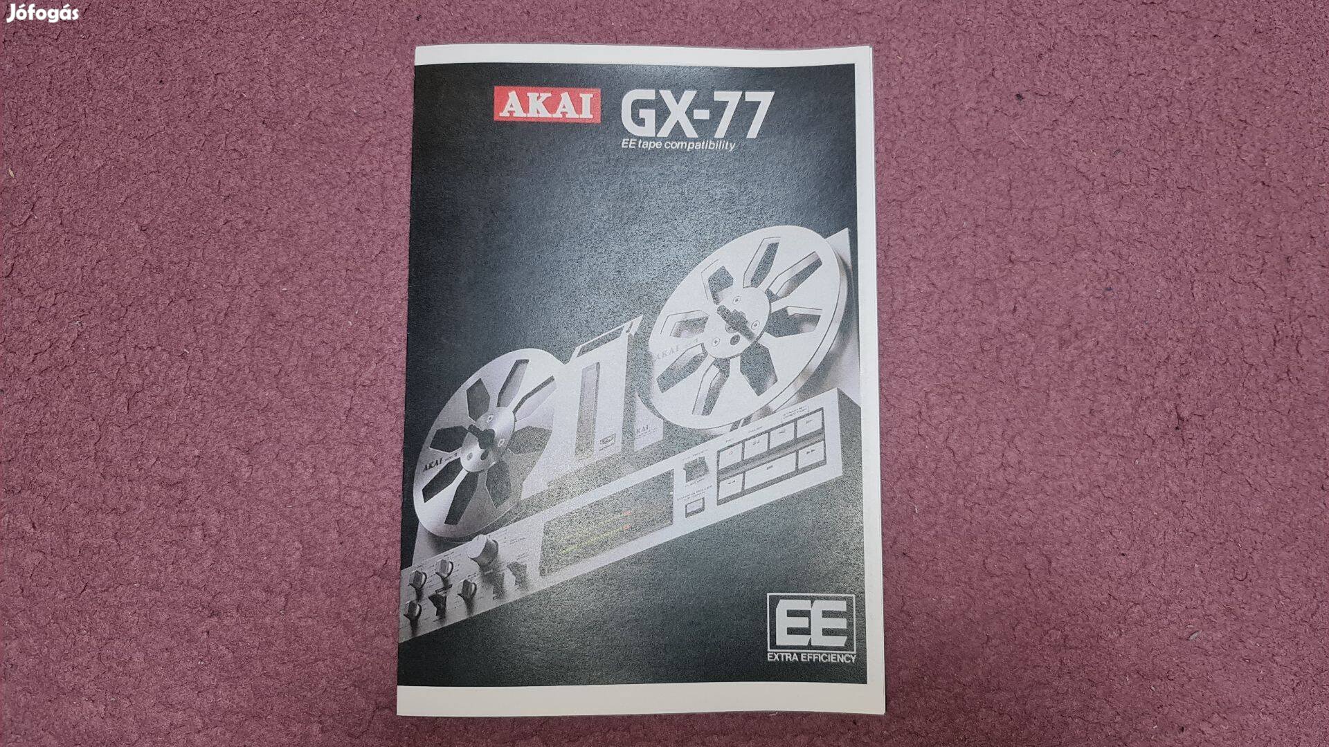 Akai Gx-77 szalagos magnó brosúra - XVI. kerület, Egyéb - Jófogás