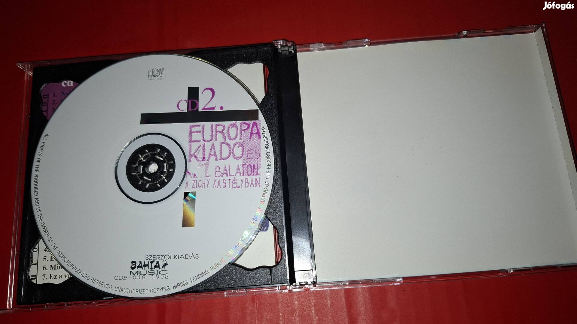 Európa Kiadó és Balaton A Zichy kastélyban dupla Cd 1994 - VIII. kerület, Bakelit, CD, kazetta ...