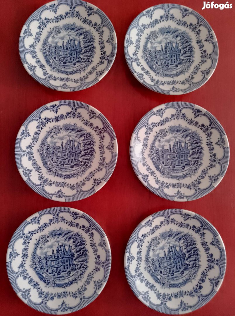 Kék mintás angol porcelán csészealj szett - Ironstone - Mezőtúr ...