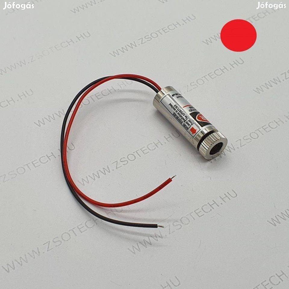 Lézer piros pont vonal kereszt állítható fókusz 5V 5mW HLM1230 ...