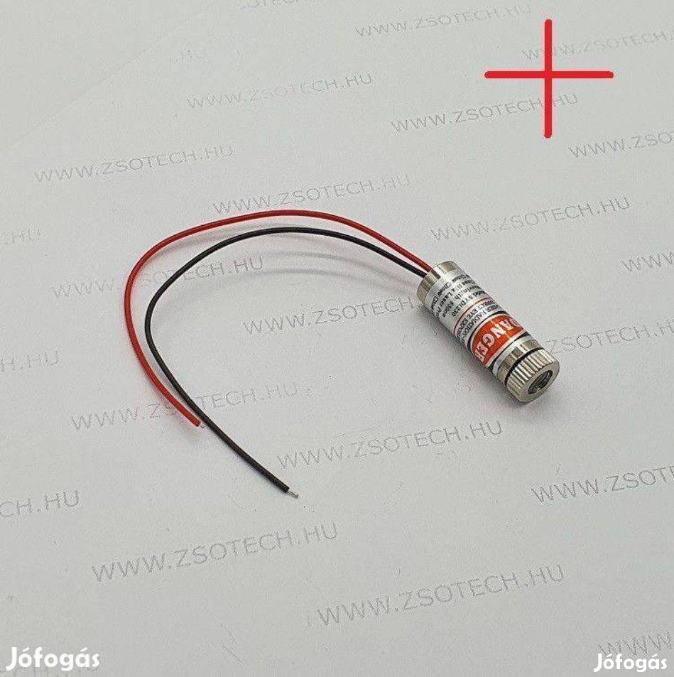 Lézer piros pont vonal kereszt állítható fókusz 5V 5mW HLM1230 ...