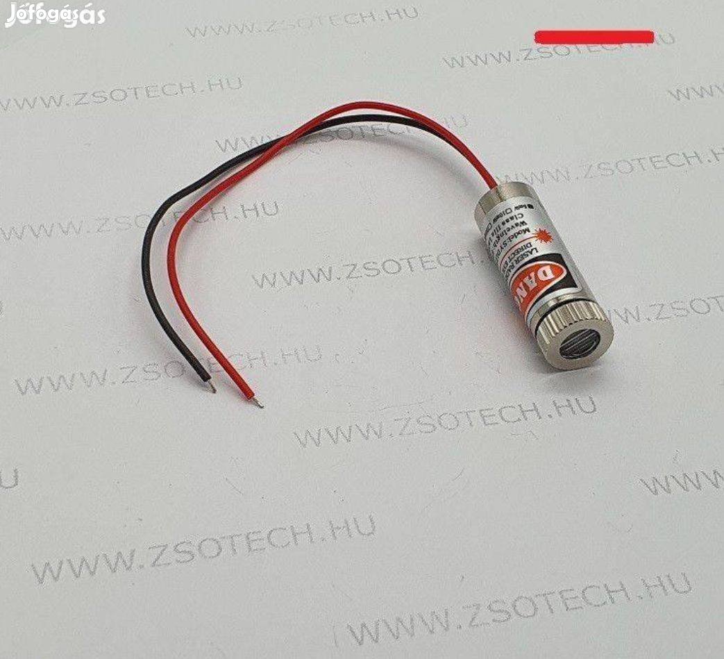 Lézer piros pont vonal kereszt állítható fókusz 5V 5mW HLM1230 ...