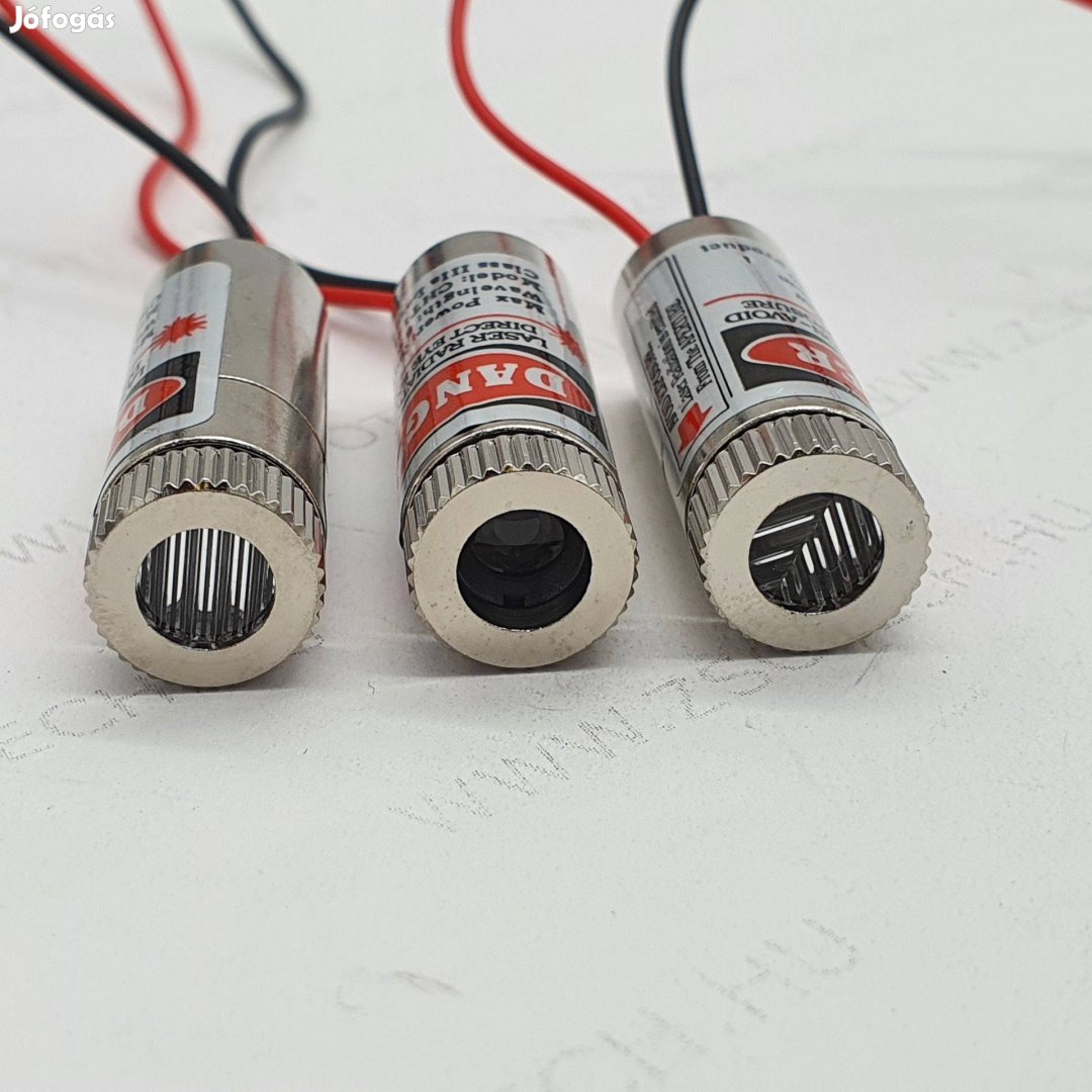 Lézer piros pont vonal kereszt állítható fókusz 5V 5mW HLM1230 ...