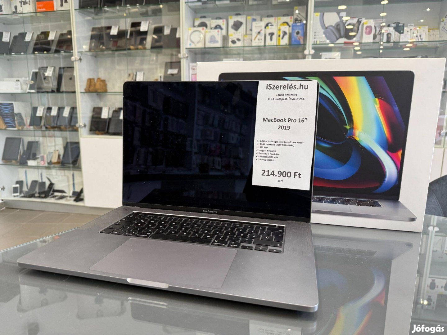 Macbook Pro 16" 2019 512SSD/i7/16GB/magyar bill/Touchbar (11/0) - XIX. kerület, Laptop és ...