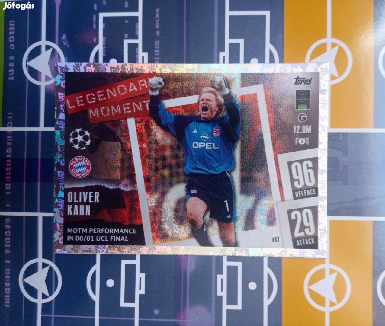 Oliver Kahn (Bayern München) Topps UEFA Legendary Moment kártya ...