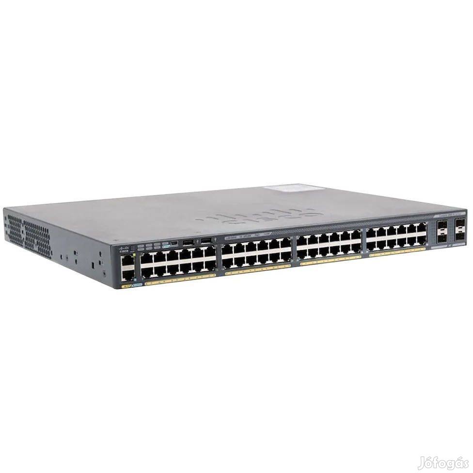 Őszi áron! Cisco WS-C2960X-48FPS-L 48 portos POE switch számlával, gar ...