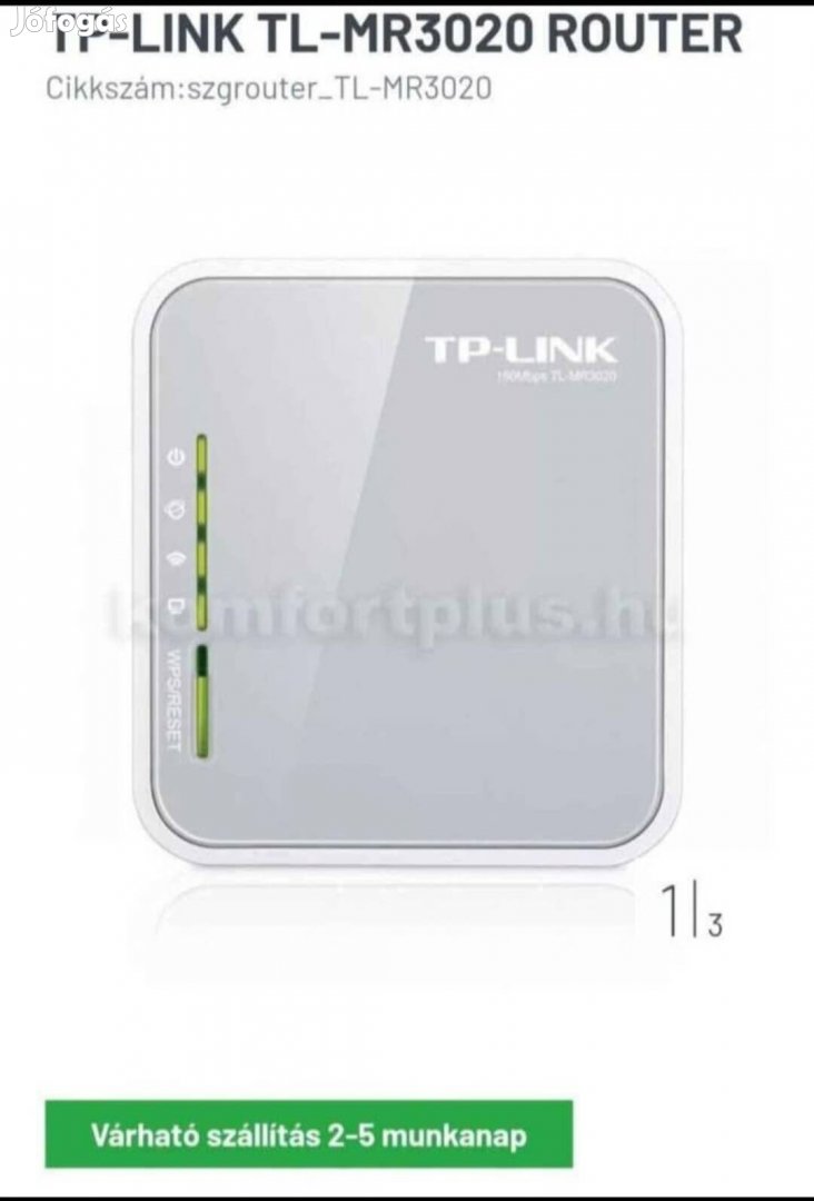 TP-Link TL-MR3020 Router - VIII. kerület, Hálózati termék - Jófogás