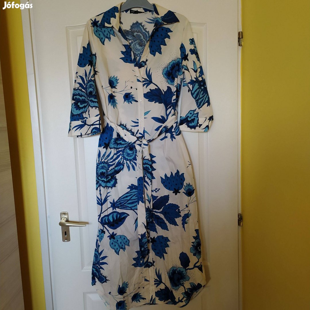 Zara zsebes kék krém női ruha S - Szeged, Ruhák, szoknyák - Jófogás