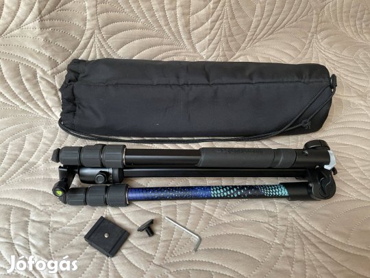 Manfrotto 055DB fényképezőgép állvány tripod plusz Manfrotto 488RC0 g ...