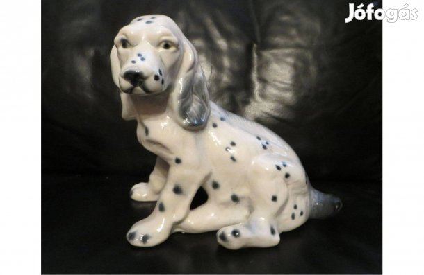 Régi retro mázas kerámia dalmata kutya figura 30x27 cm 1970-s év ...
